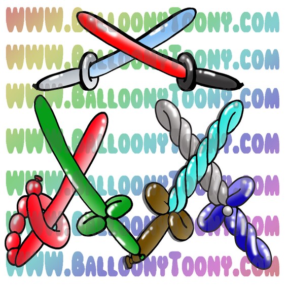 Ultimate Sword BUNDLE Balloon Animal Image Balloon Menu | Etsy
