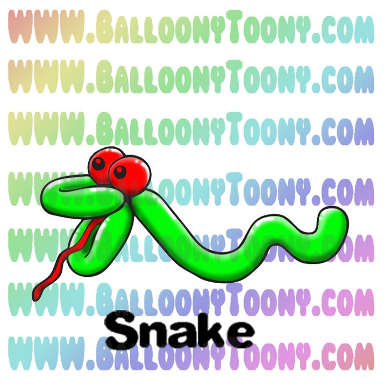 Simple Snake Balloon Animal Image Balloon Menu Clipart Balloon Animal ...