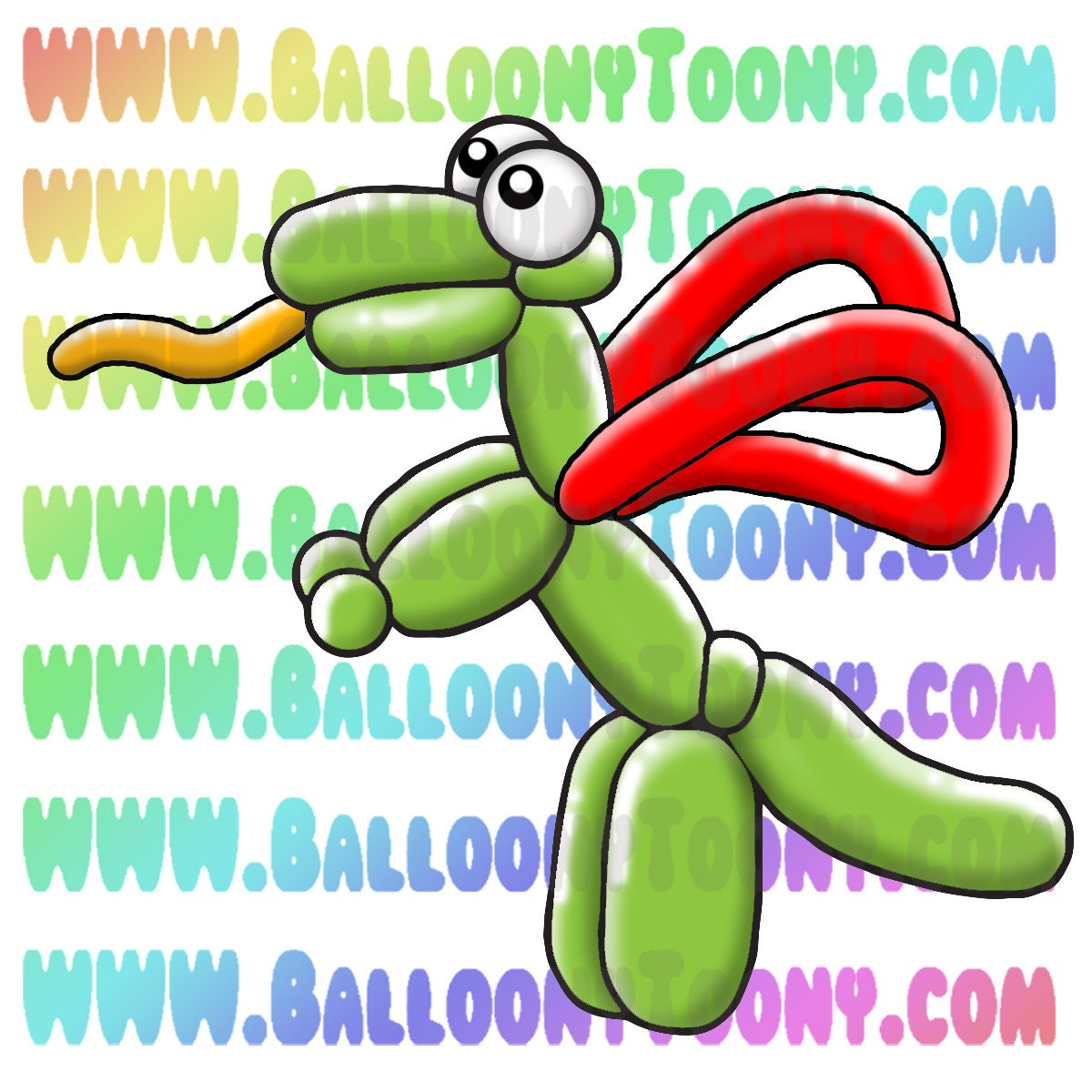 T Rex or Dragon Variety Balloon Animal 8 Image Bundle - Balloon Menu ...