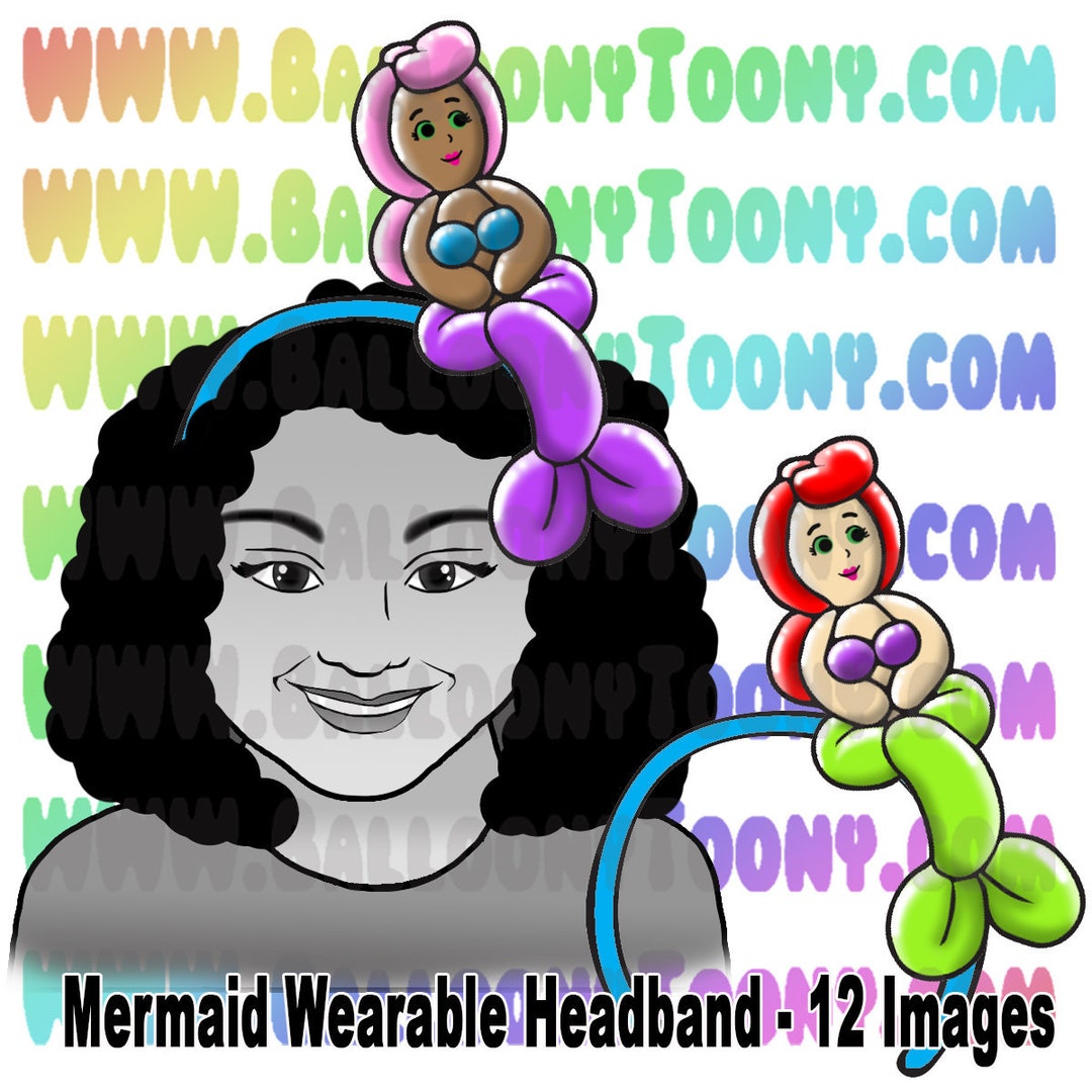 Mermaid Wearable Balloon Animal 20 Image BUNDLE - Balloon Menu Clipart ...