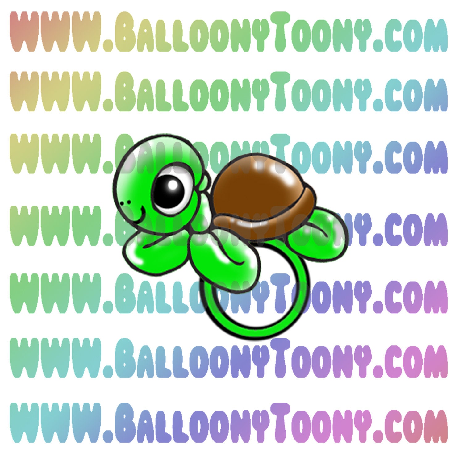 Turtle Balloon Animal Images - Balloon Menu Clipart - Etsy