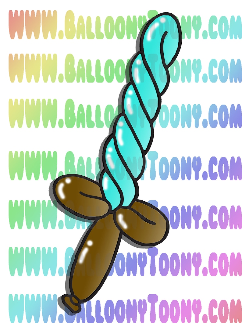 Ultimate Sword BUNDLE Balloon Animal Image - Balloon Menu Clipart - Etsy