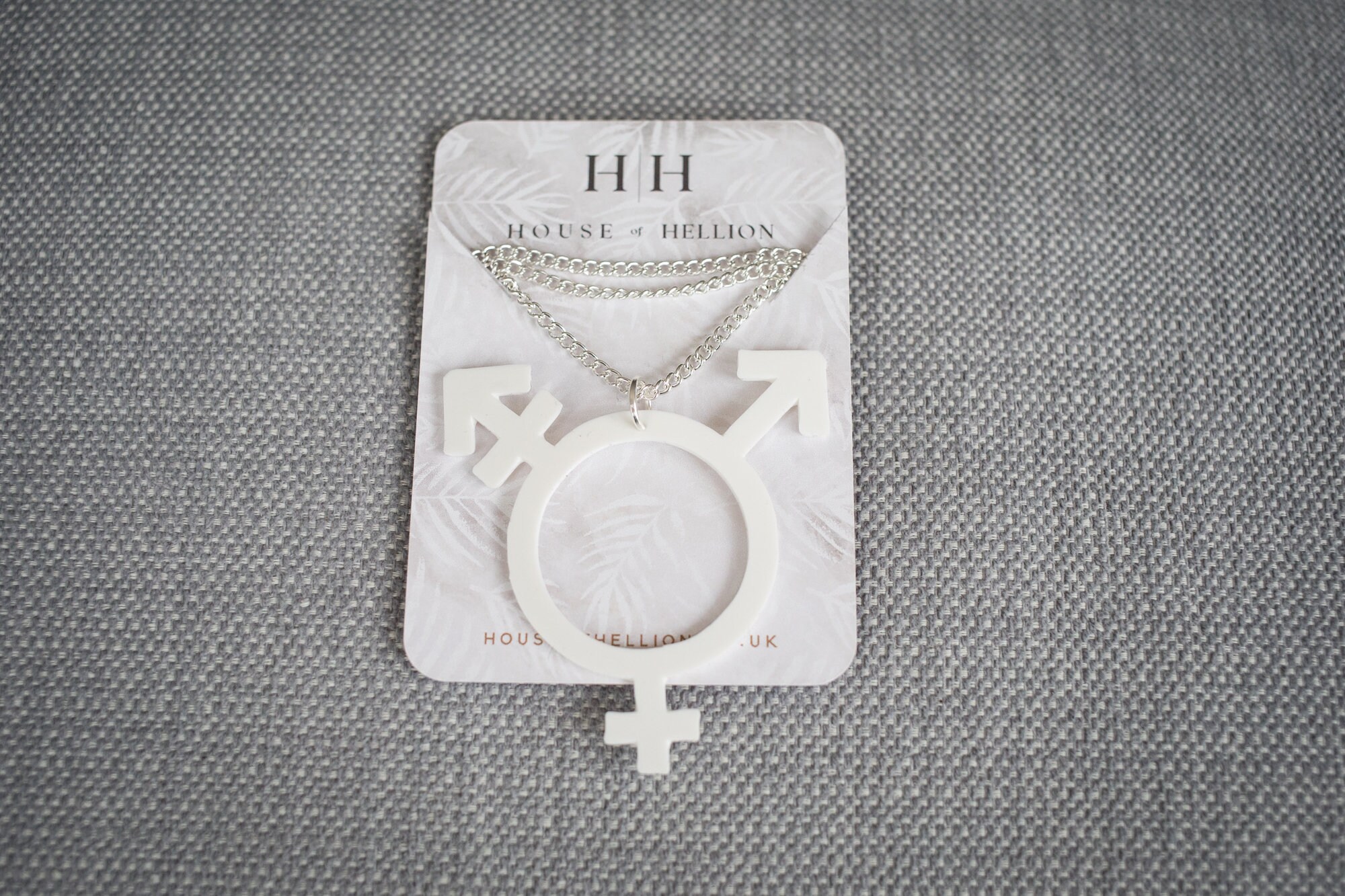 White or Black Transgender Trans Symbol Soft Silicone Necklace | Etsy