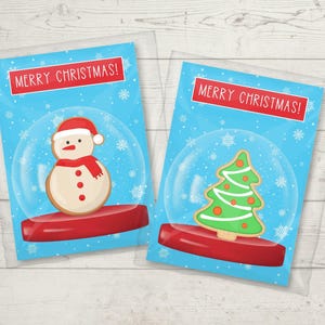 Instant Download, Printable Christmas Cookie Card Backer, Cookie ...