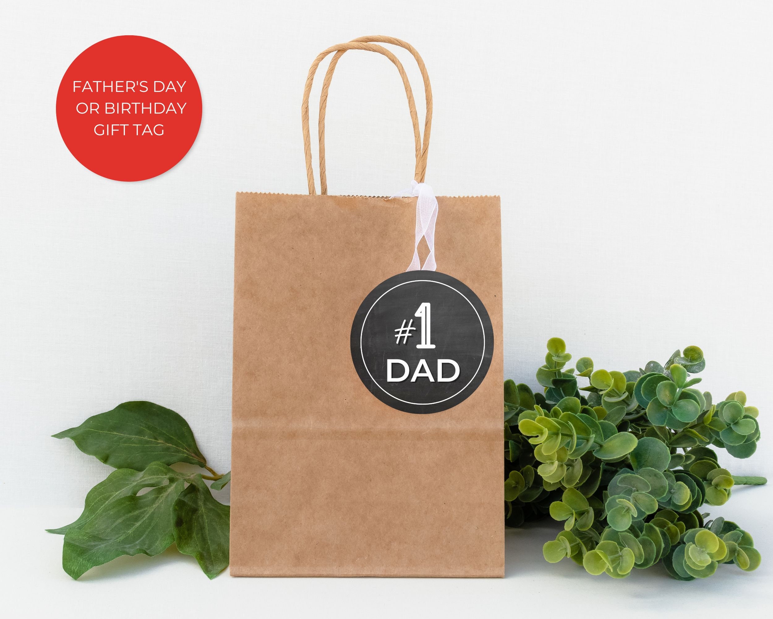 Instant Download, Printable 2" & 2.5" #1 Dad Label, Father's Day Gift ...