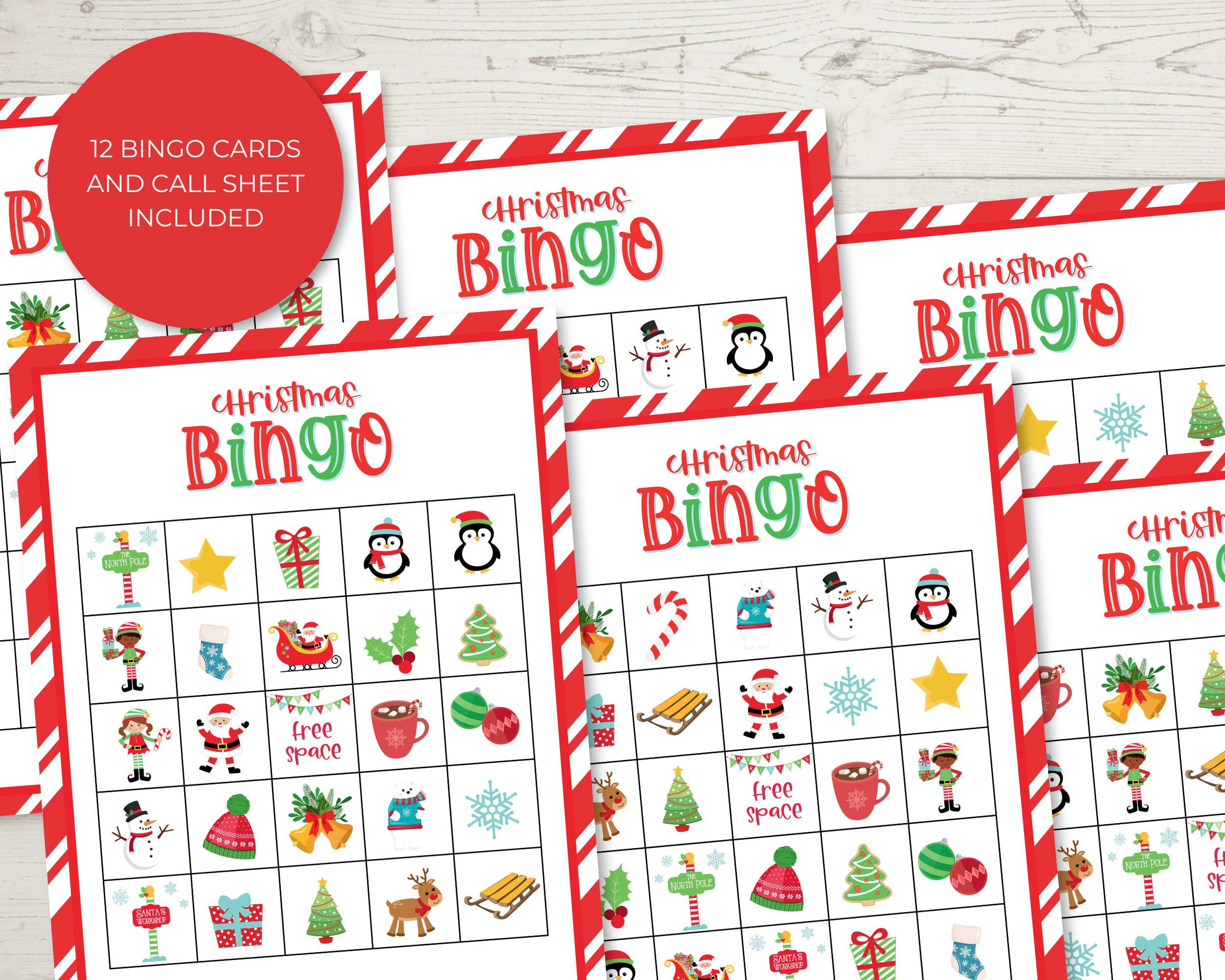 Instant Download, Printable Christmas Bingo, Family Activity, Holiday ...