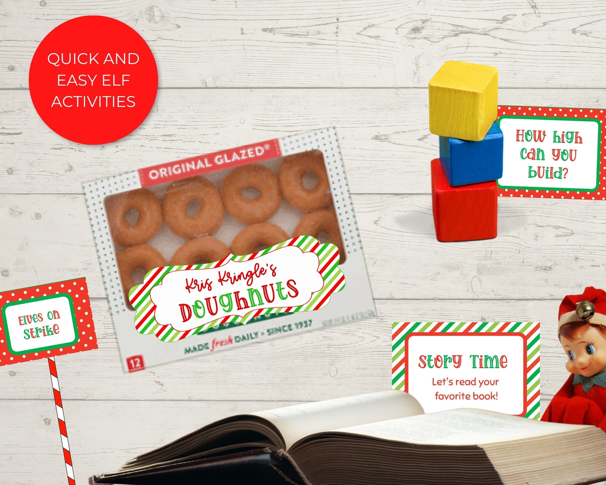Instant Download, Printable Christmas Elf Activity Kit, Elf Cards ...
