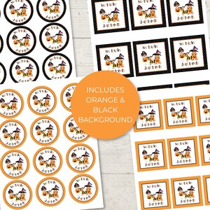 Instant Download, Printable 2 & 2.5 Halloween Trick or Treat Tag, No ...