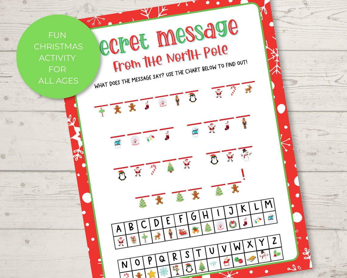 Instant Download, Printable Christmas Secret Message From the North ...