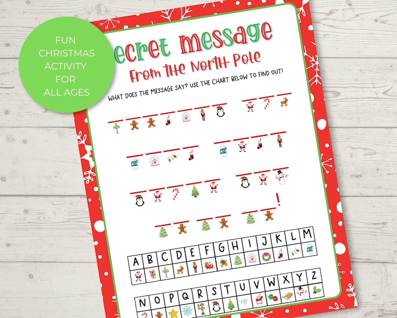 Instant Download, Printable Christmas Secret Message From the North ...