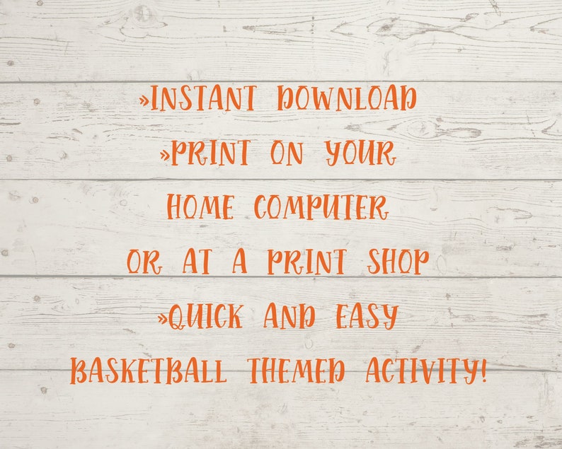 Instant Download, Printable Basketball Themed Word Scramble, Kids ...