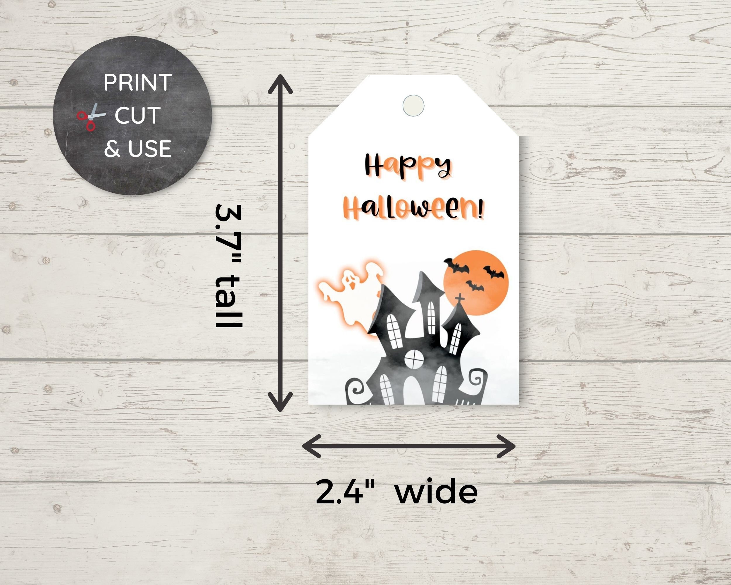 Instant Download, Printable Happy Halloween Gift Tags, Halloween Gift ...