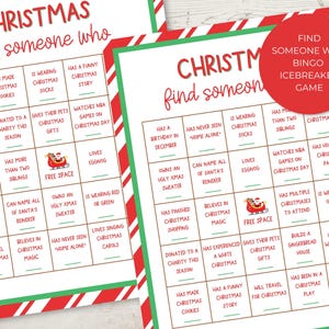 Instant Download, Printable Christmas Find Someone Who Game, Find the ...