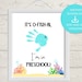 Instant Download, Printable Handprint Fish Art, Preschool Keepsake ...
