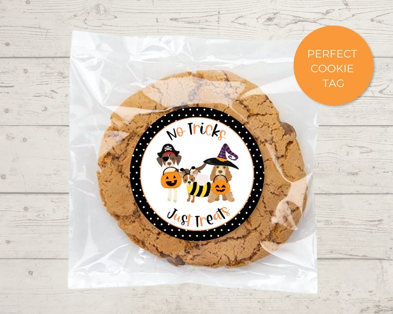 Instant Download, Printable 2" & 2.5" Halloween Trick or Treat Tag, No ...