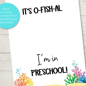 Instant Download, Printable Handprint Fish Art, Preschool Keepsake ...