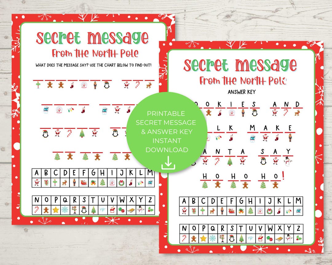 Instant Download, Printable Christmas Secret Message From the North ...
