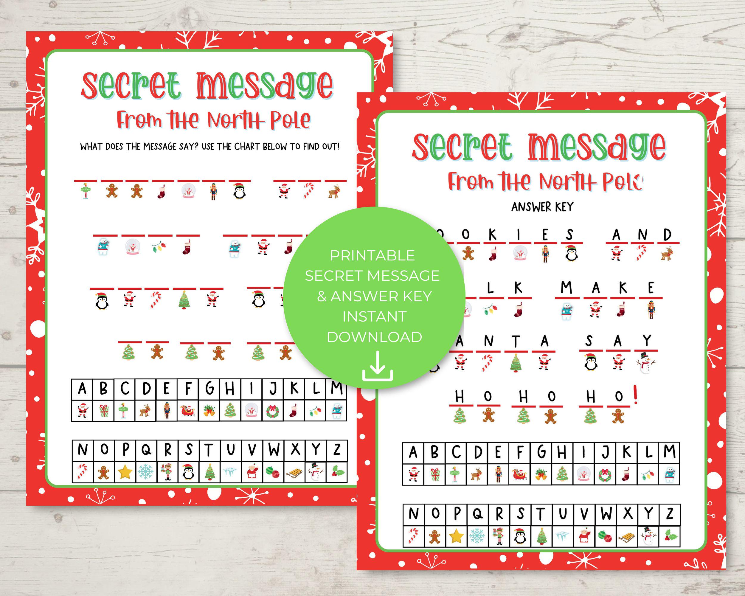 Instant Download, Printable Christmas Secret Message From the North ...