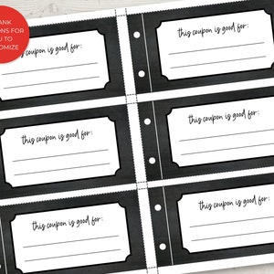 Instant Download, Digital, Printable Coupon Book for Dad, Father's Day ...