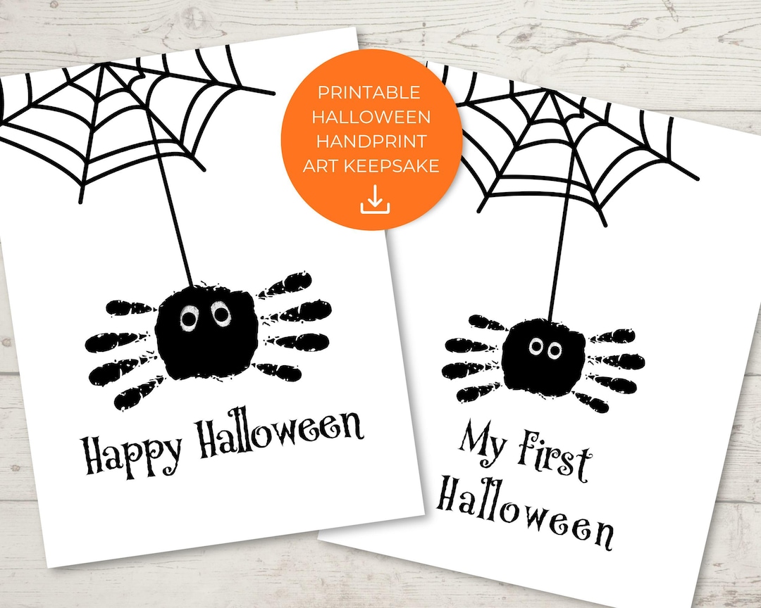 Halloween Handprint Art Craft, Baby's First Keepsake, Preschool Craft ...