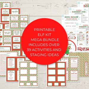Instant Download, Printable Christmas Elf Activity Kit, Elf Cards ...