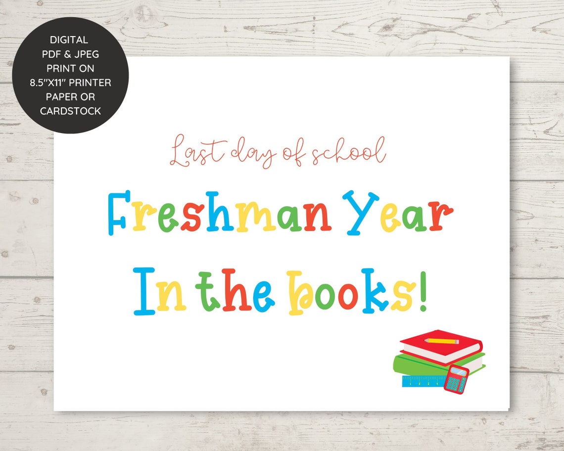 Instant Download, Digital, Last Day of School Printable Photo Sign ...