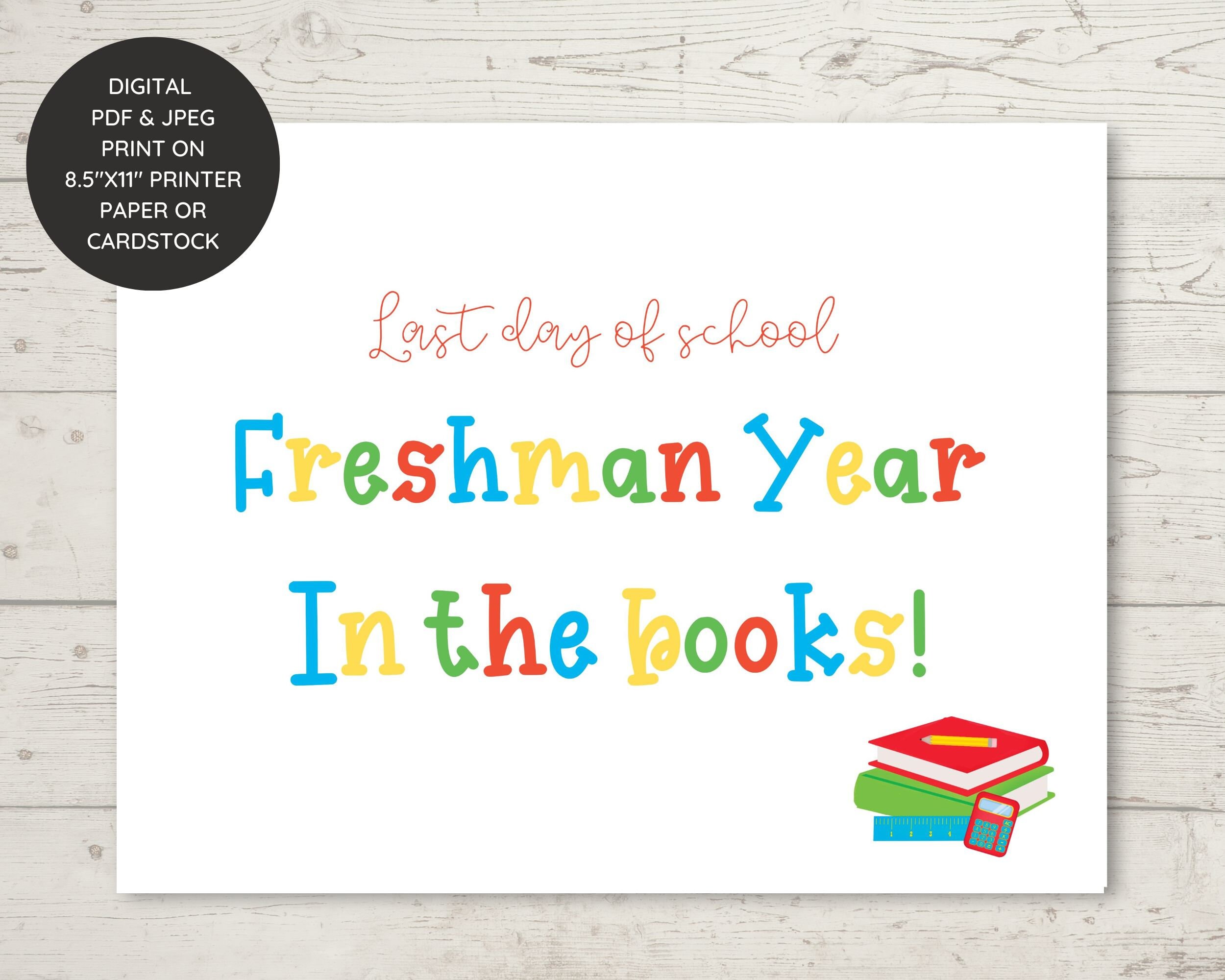 Instant Download, Digital, Last Day of School Printable Photo Sign ...