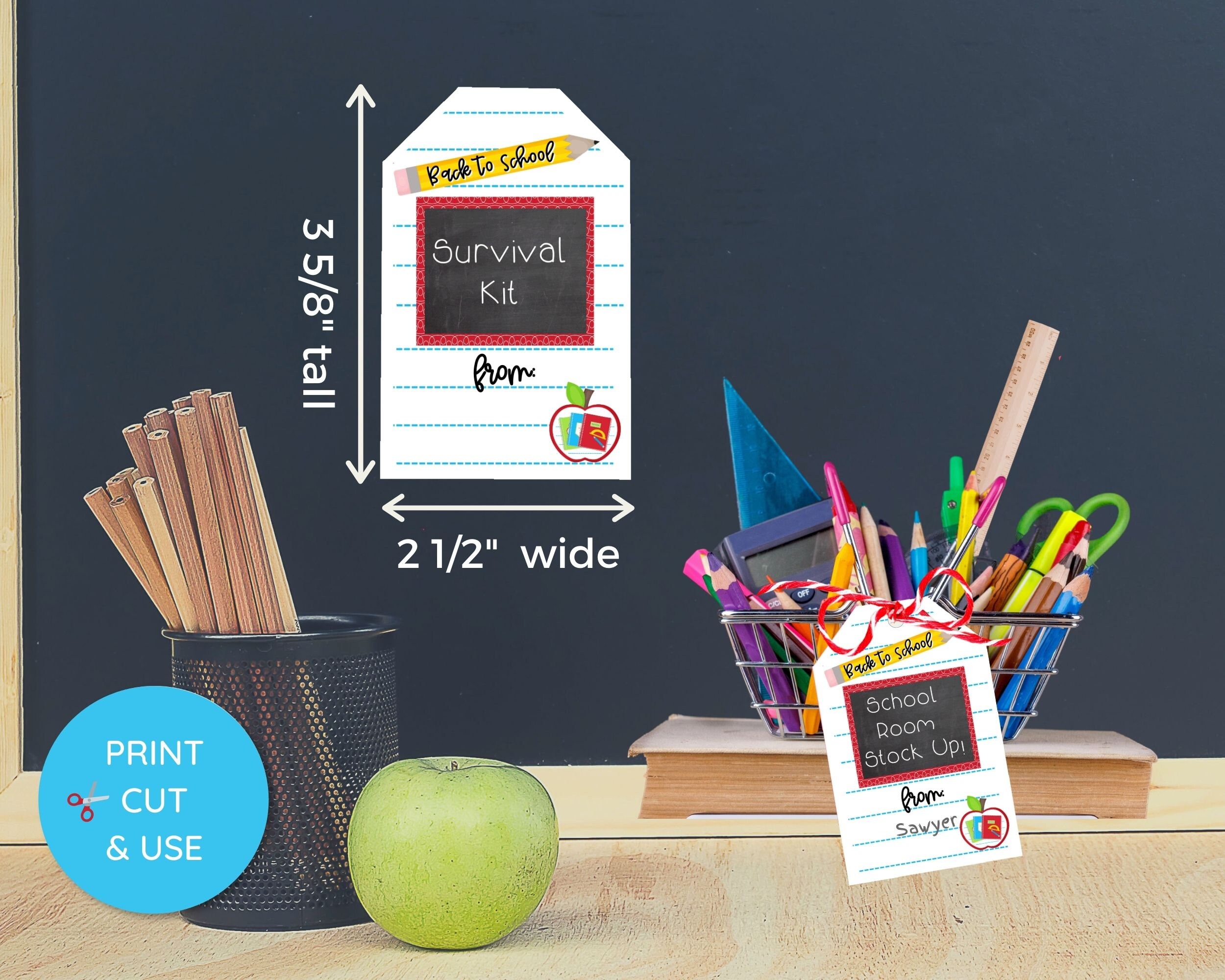 Instant Download, Printable Back to School Gift Tag, Easy Last Minute ...