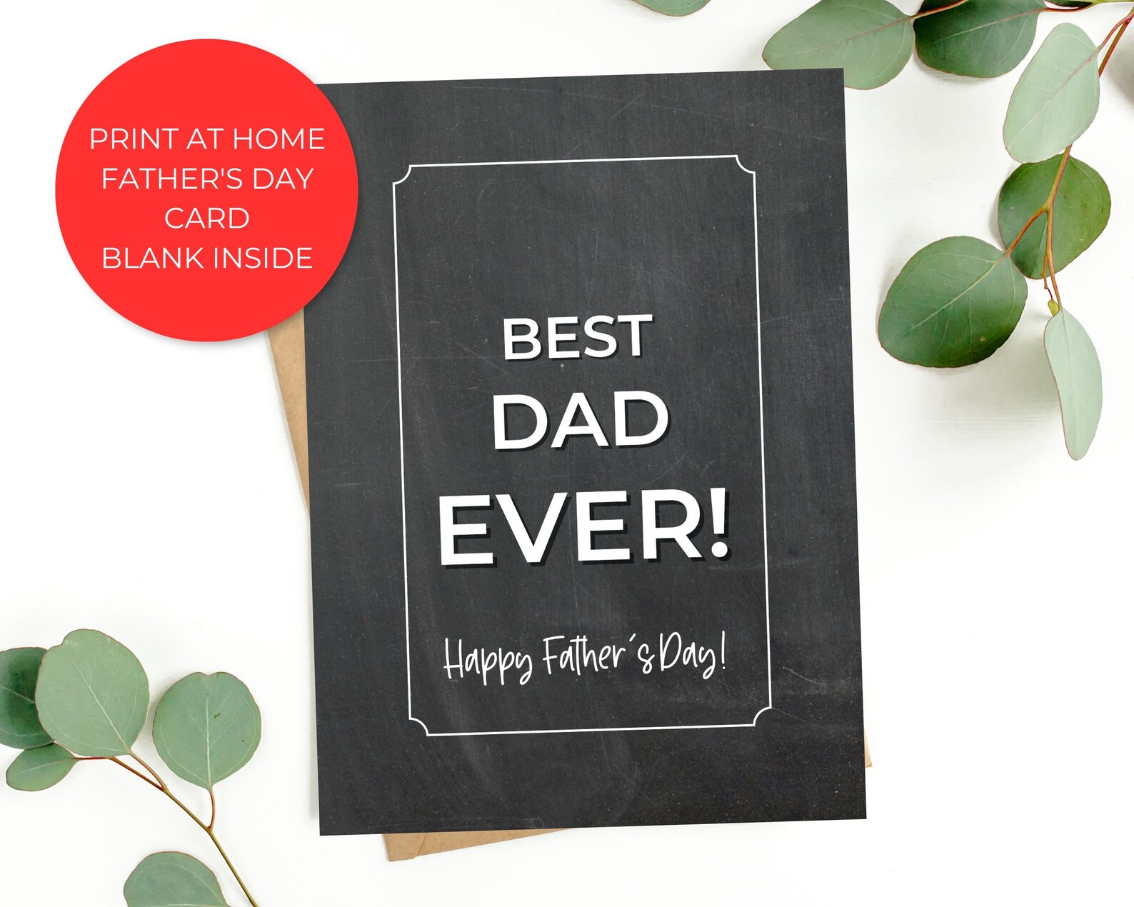 Instant Download, Digital, Printable Father's Day Card, 5x7 Folded Card ...