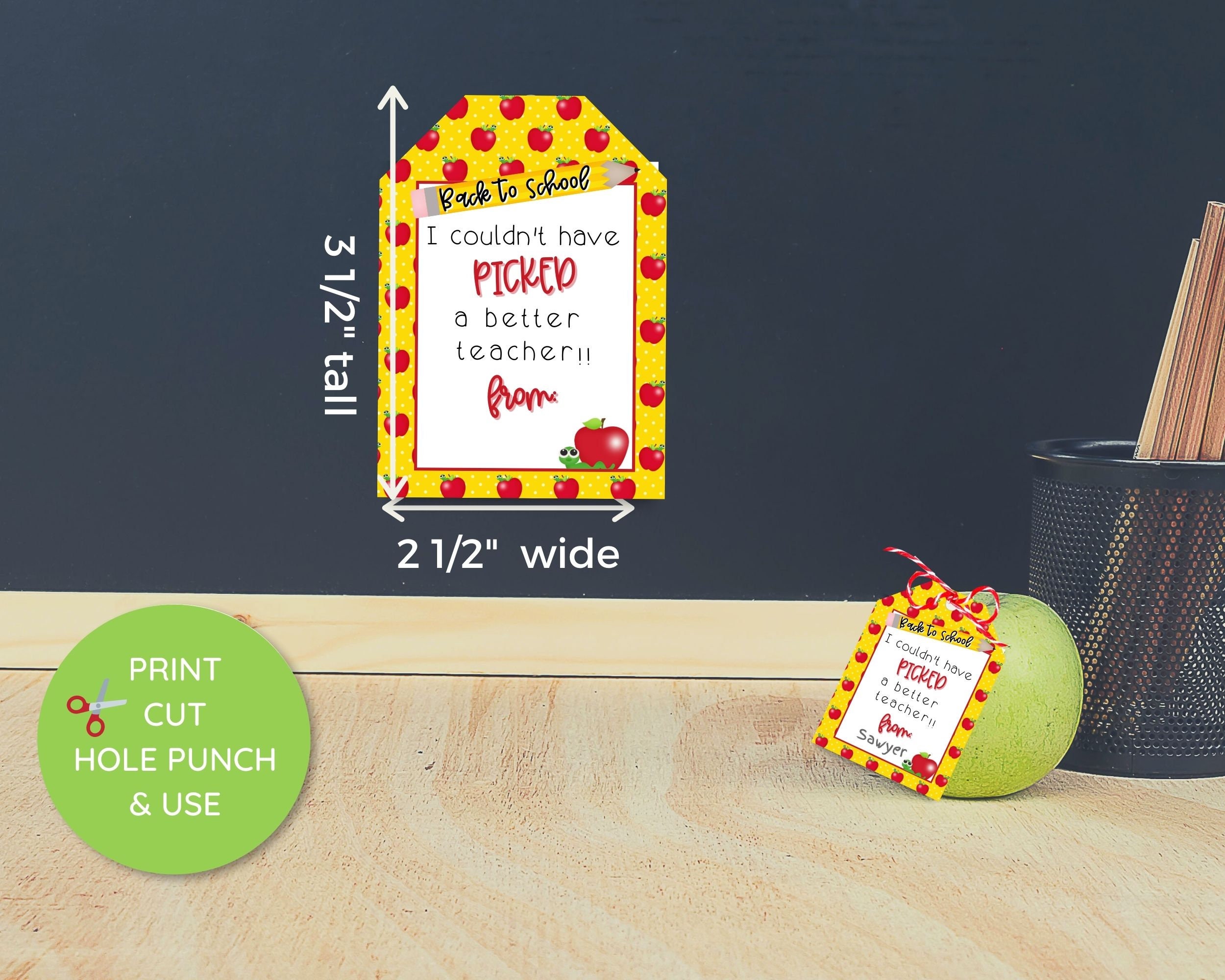 Instant Download Printable Back to School Gift Tag Easy Last - Etsy