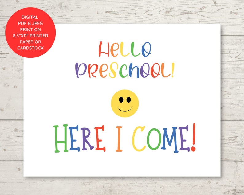 Instant Download, Digital, First Day of School Printable Photo Sign ...