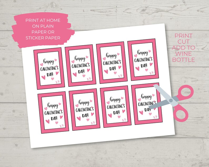 Printable Galentine's Day Mini Wine Bottle Labels, Instant Digital ...