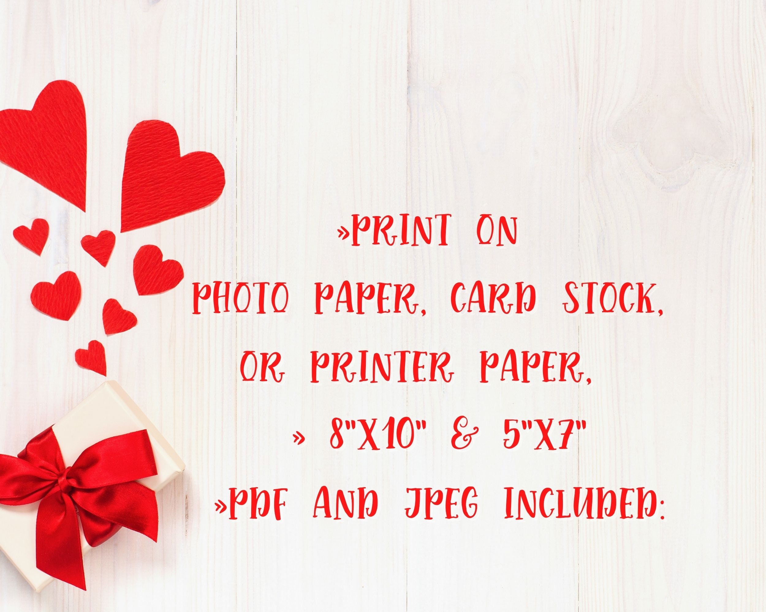 Set of 9 Instant Download Valentine's Day Printable Art, 8"x10" and 5 ...