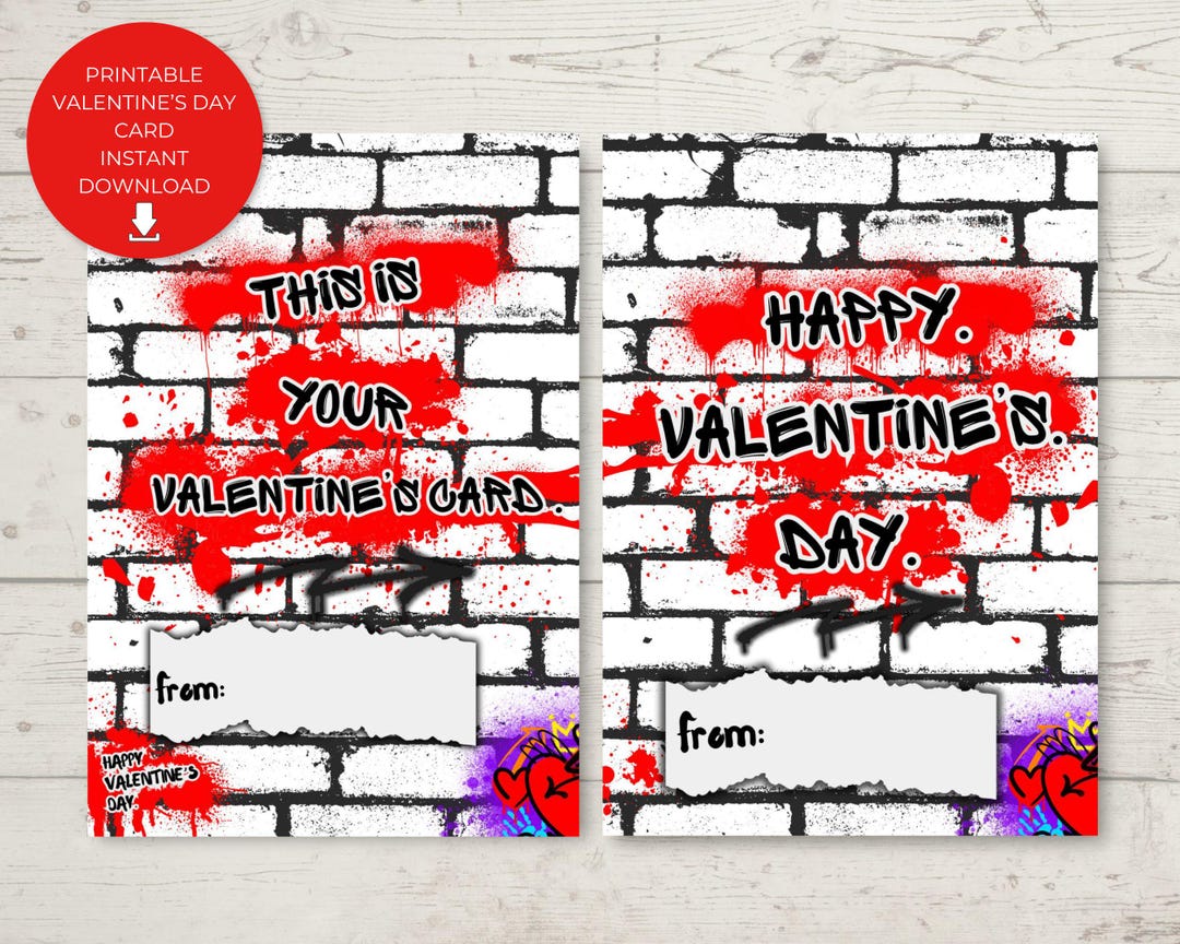 Instant Download, Printable Tween Teen Class Valentine's Exchange ...