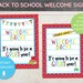 Instant Download, Welcome to School Sign, Back to School Classroom Sign ...