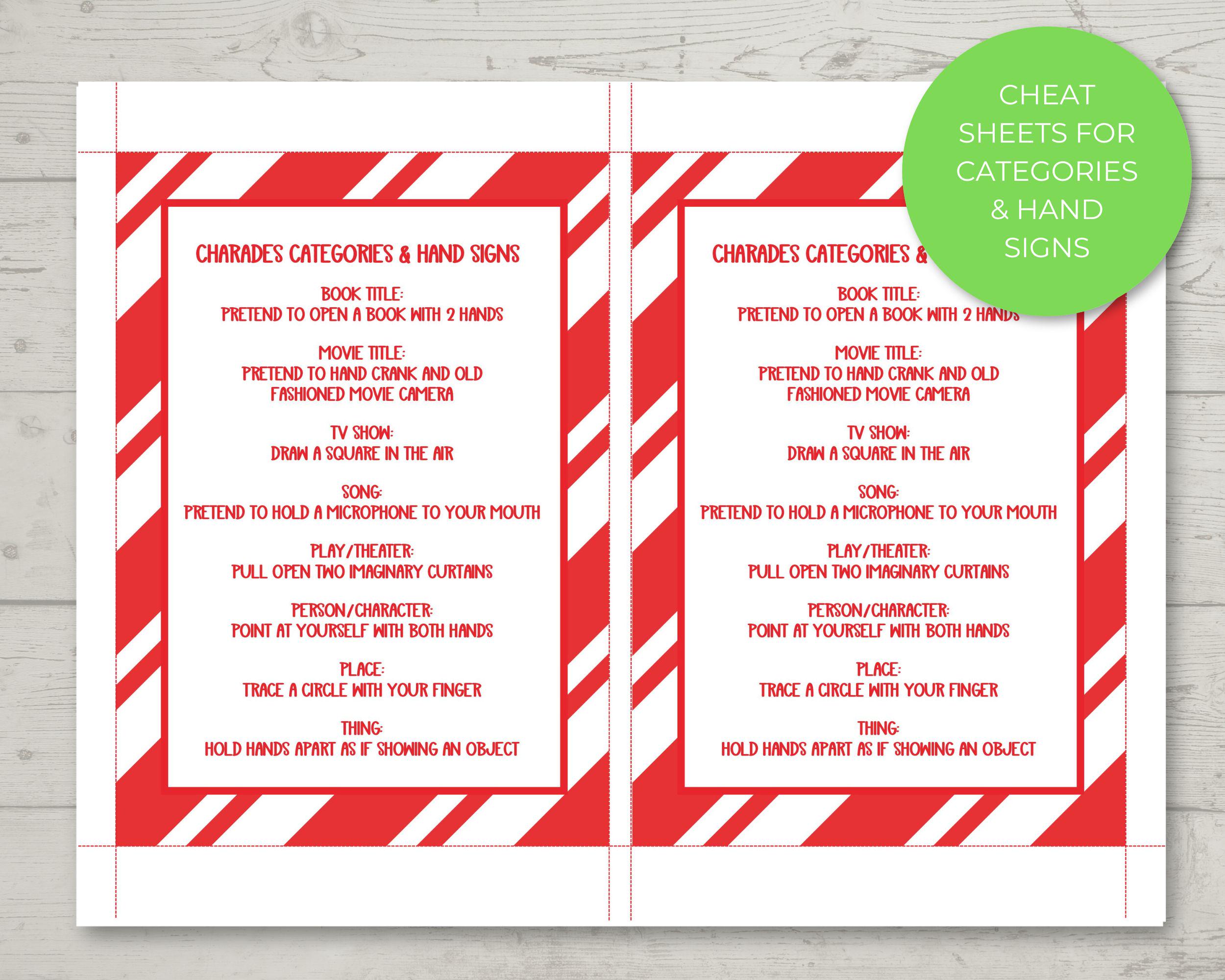 Printable Christmas Charades Game, Holiday Group Activity, Fun for ...