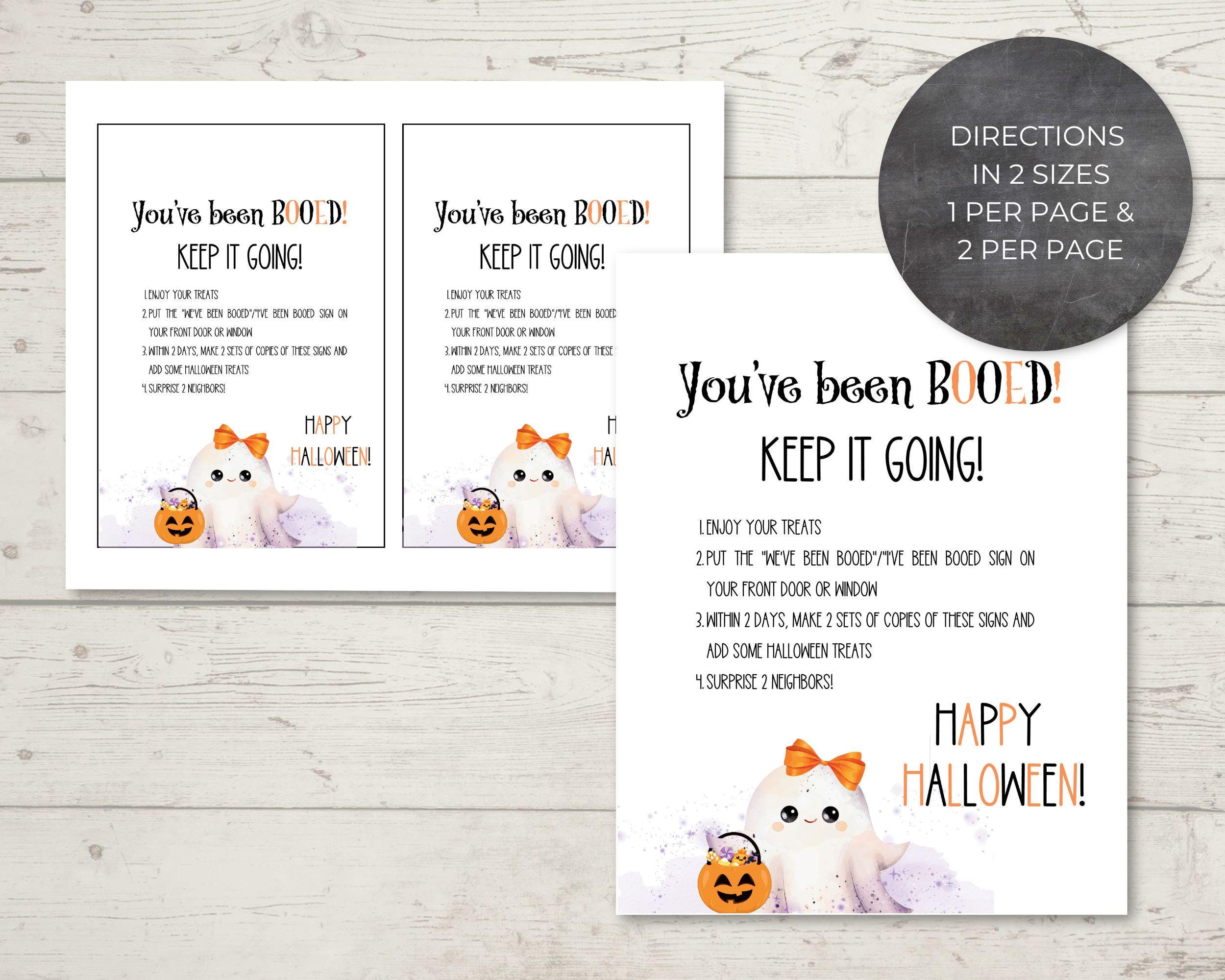 Instant Download, Printable Halloween We've Been Booed, You've Been ...