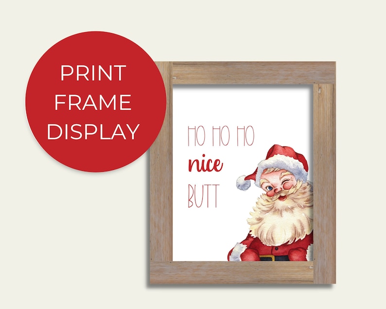 Instant Download Set of Humorous Christmas Santa Reindeer Bathroom ...