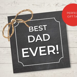 Instant Download, Printable 2" & 2.5" Best Dad Ever Label, Father's Day ...