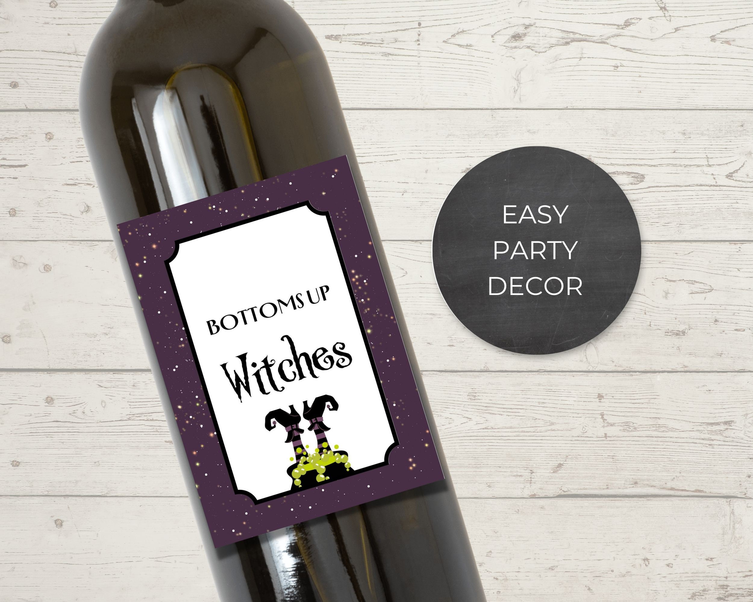 Halloween Printable Wine Bottle Labels Instant Download Set - Etsy