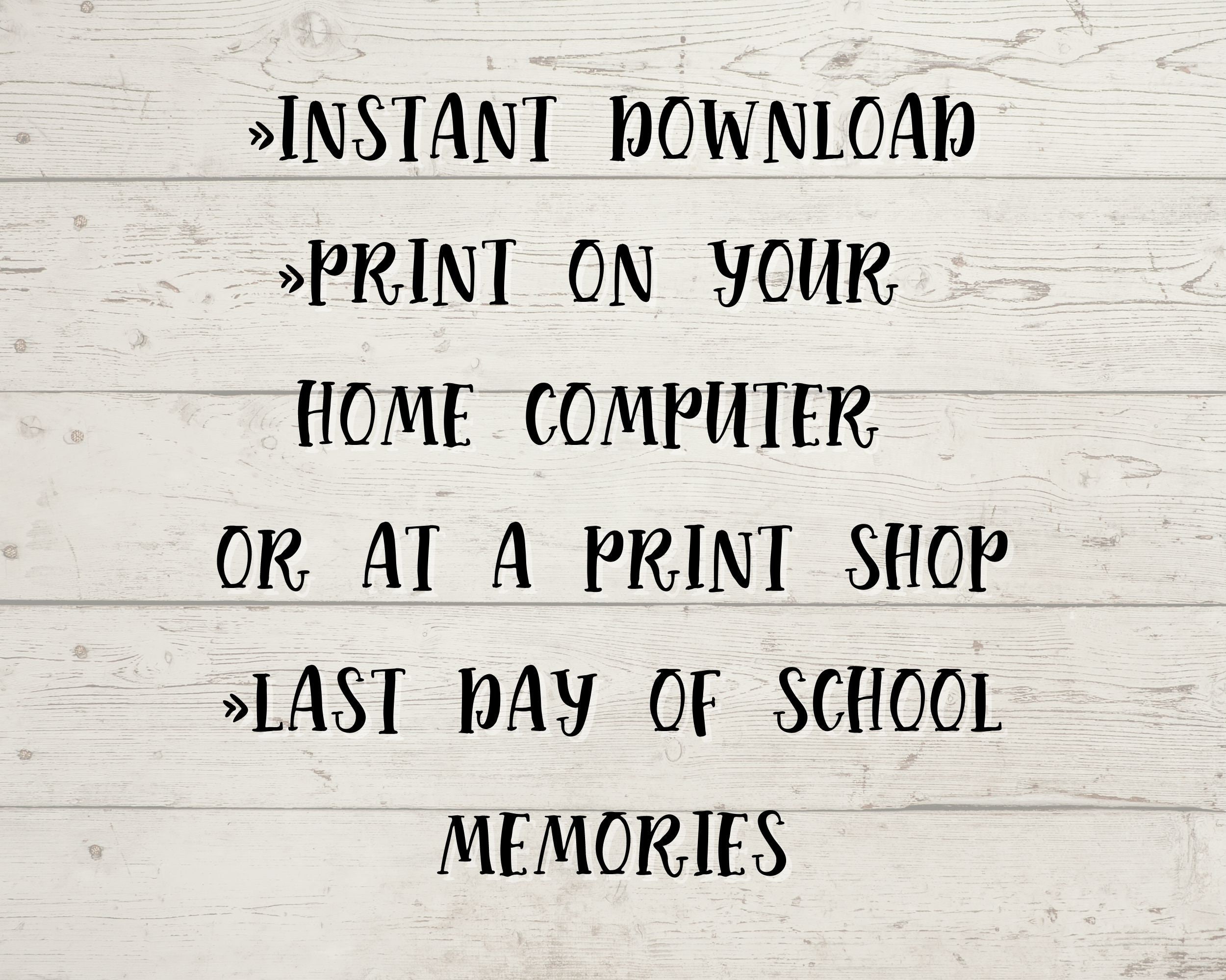 Instant Download, Digital, Last Day of School Printable Photo Sign, 4th ...