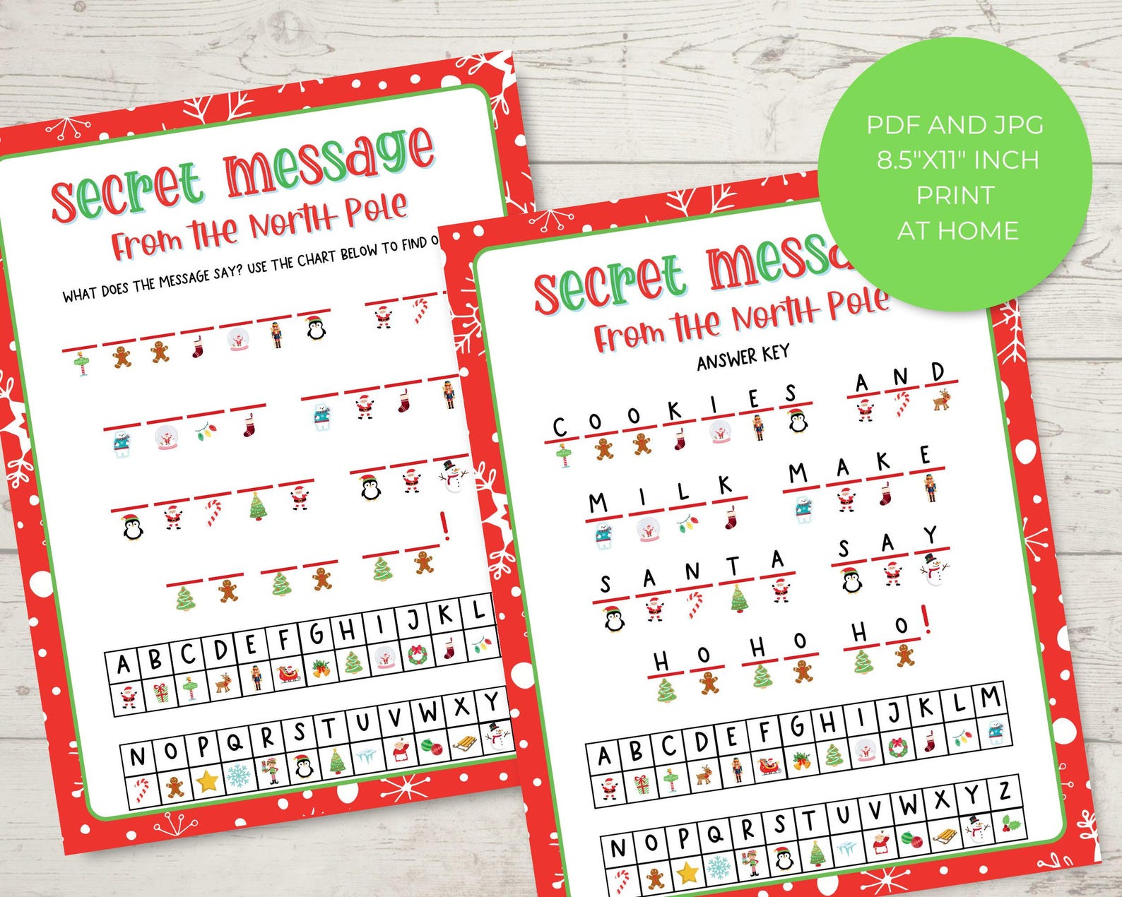 Instant Download, Printable Christmas Secret Message From the North ...