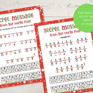 Instant Download, Printable Christmas Secret Message From the North ...