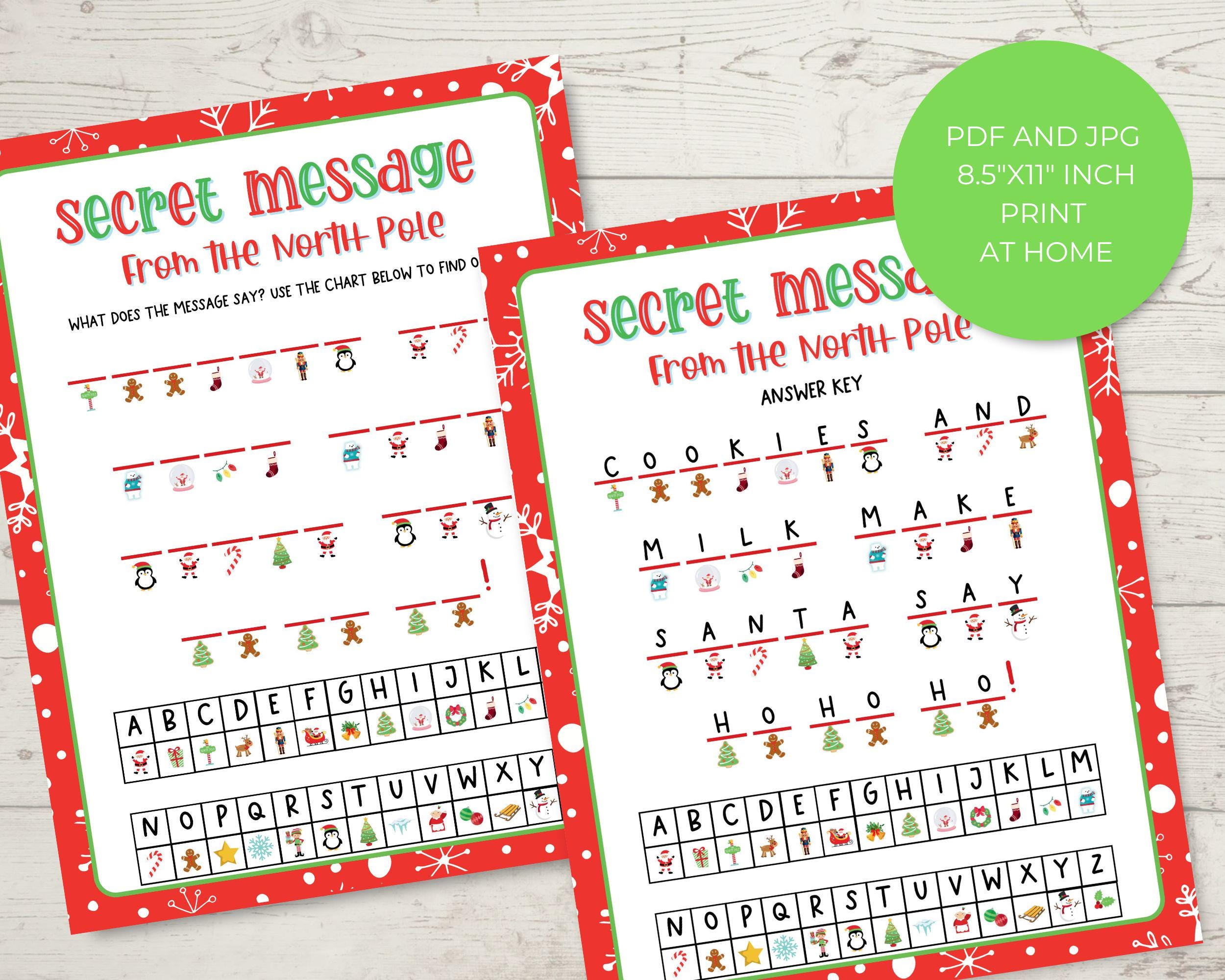 Instant Download, Printable Christmas Secret Message From the North ...