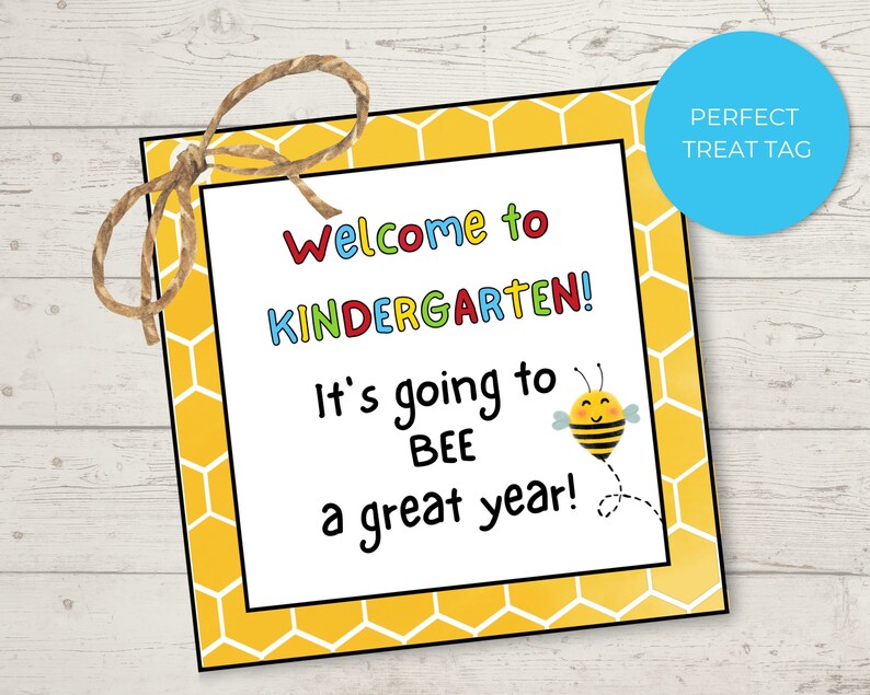 Instant Download, Printable 2" & 2.5" Welcome to Kindergarten, It's ...