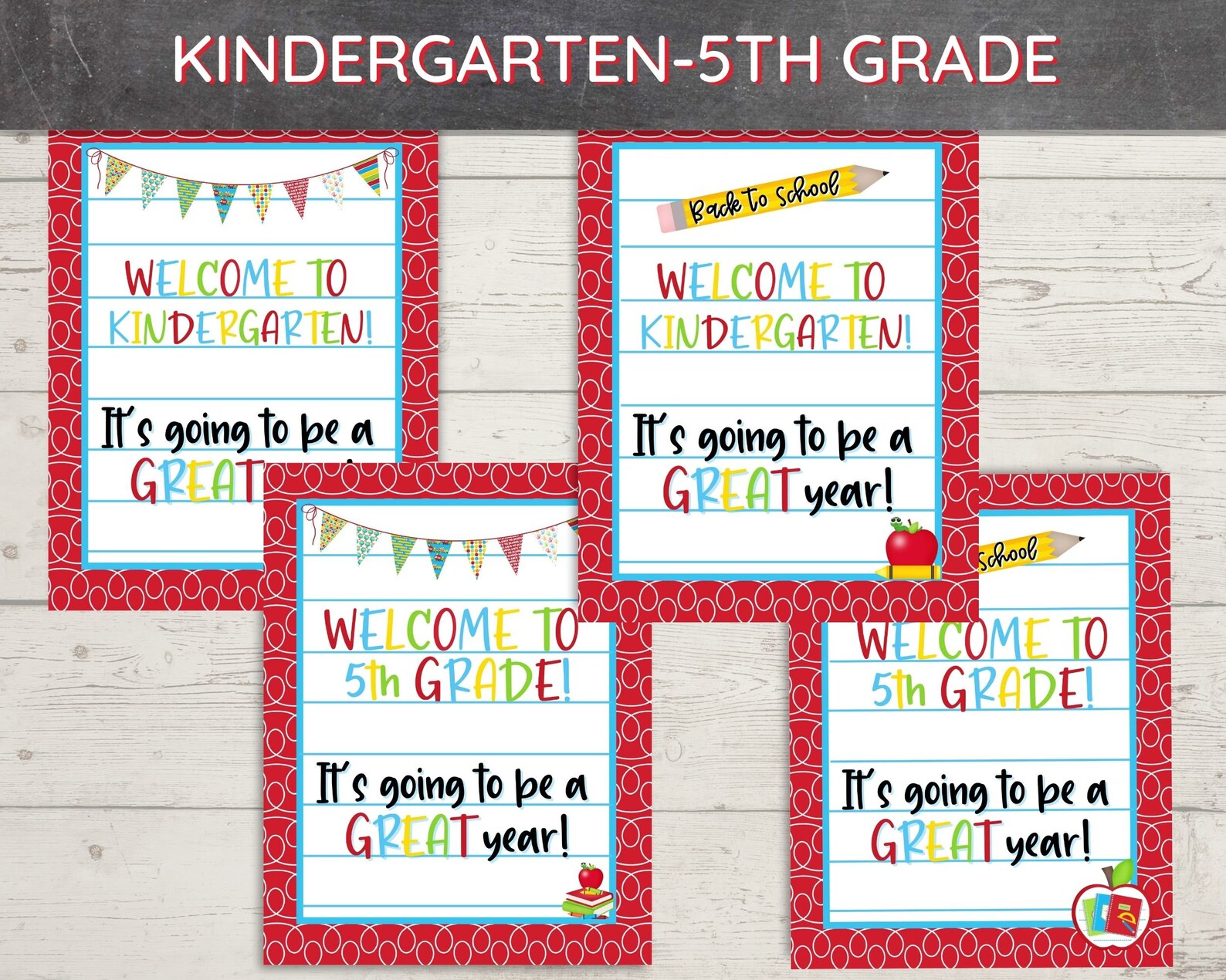 Instant Download, Welcome to School Sign, Back to School Classroom Sign ...