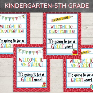 Instant Download, Welcome to School Sign, Back to School Classroom Sign ...