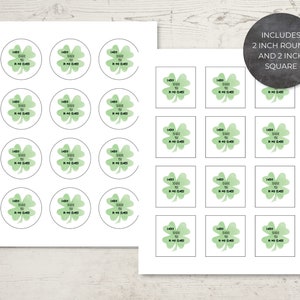 Instant Download, Printable 2" St. Patrick's Day Label, Gift Tag, Treat ...