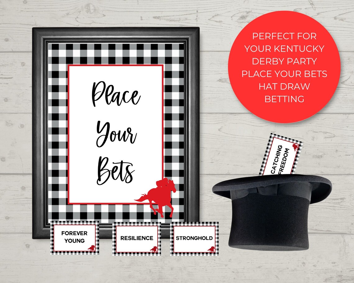 Instant Download, Printable 2024 Derby Betting Game , Hat Draw Derby ...