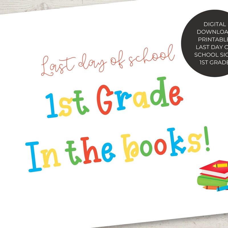 Last Day of 1st Grade - Etsy